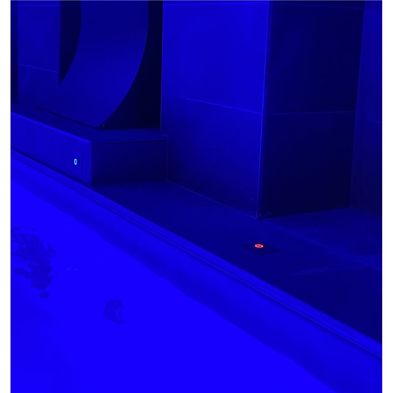 BOUTON PIÉZOÉLECTRIQUE INOX À LED RGB